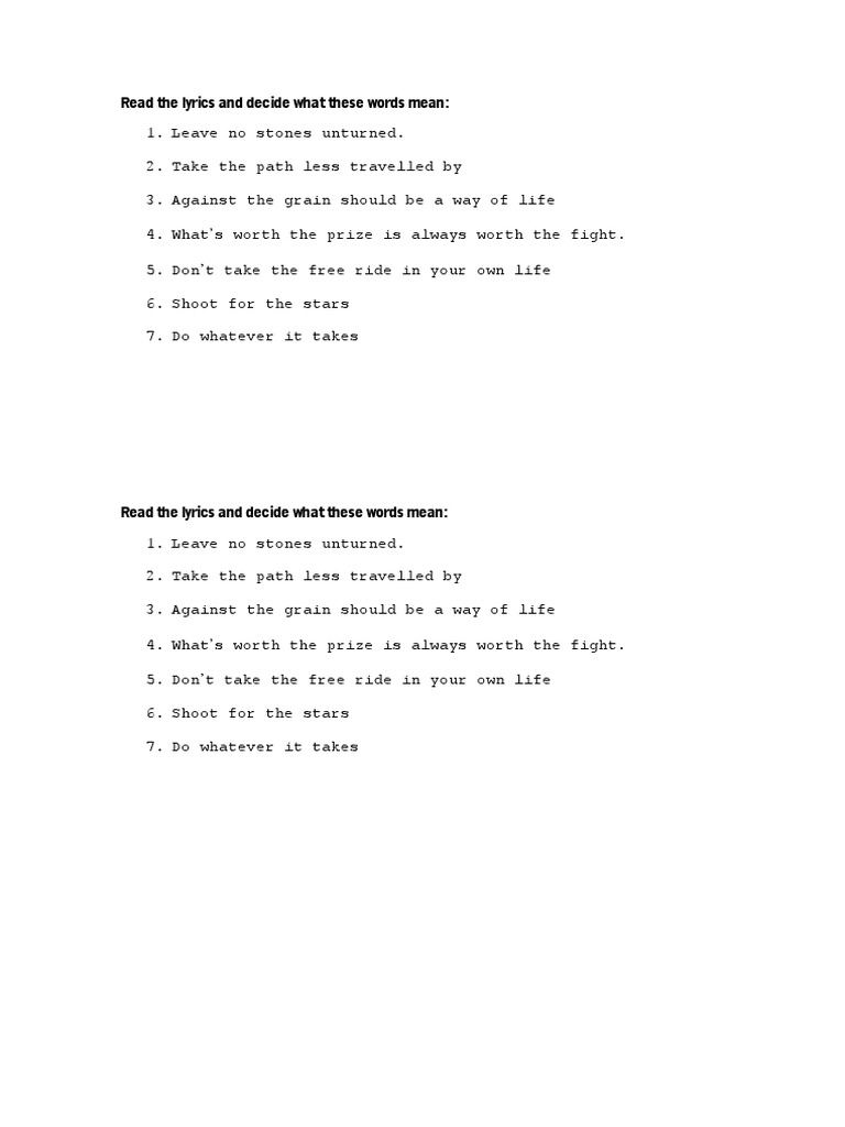 Motivational Lyrics Analysis | PDF | Sports & Recreation