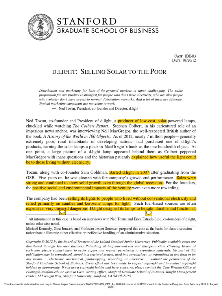 D Light | PDF | Venture Capital | Corporate Finance