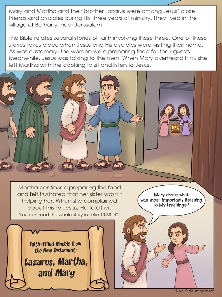Faith-Filled Models From The New Testament: Lazarus, Martha, and Mary ...