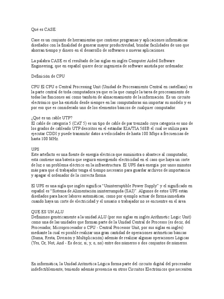 Qué Es CASE | PDF | Bios | Periférico