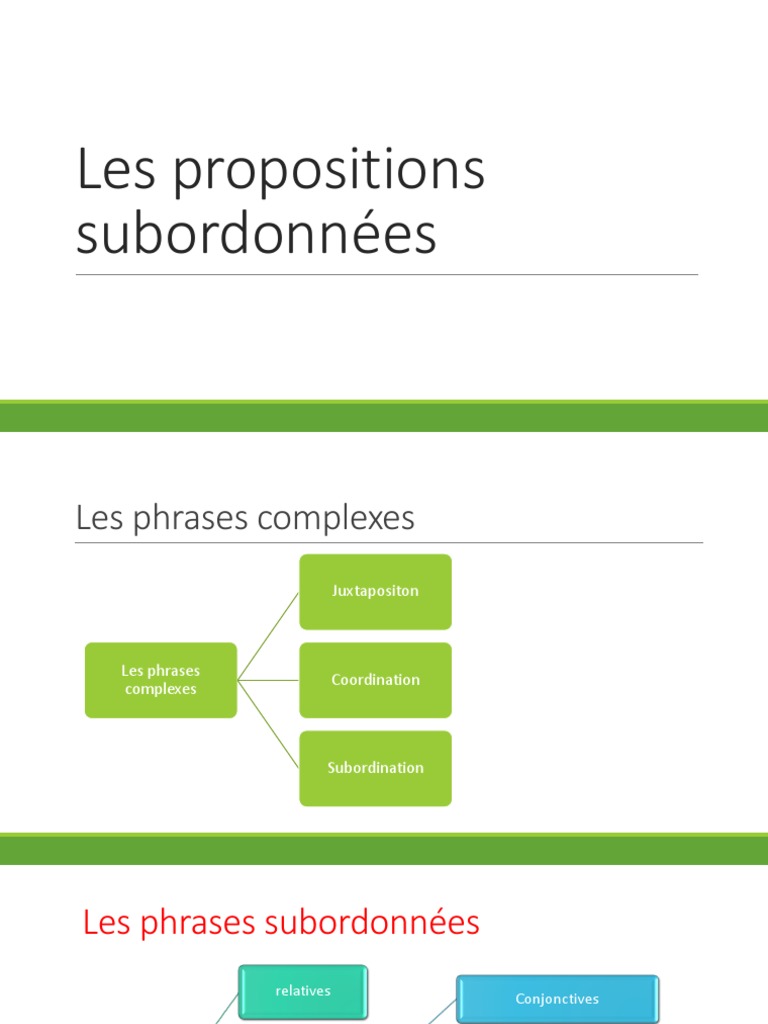 Les Propositions Subordonnées Exercices | PDF | Clause | Mécanique du ...