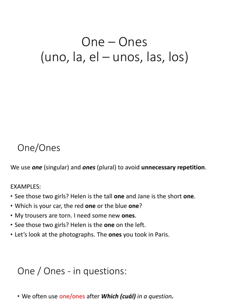 1 One-Ones | PDF