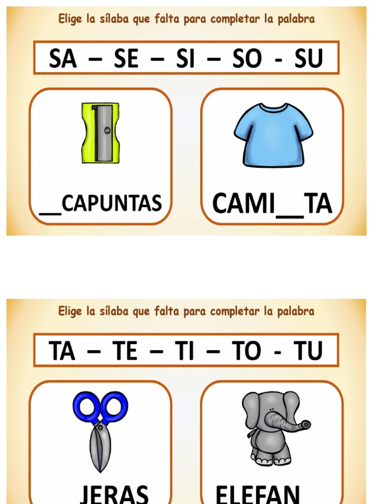 EJERCICIOS TERAPIA LENGUAJE