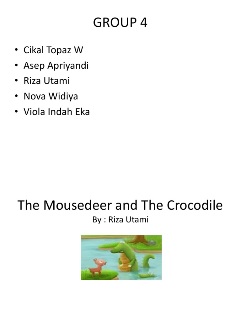 Mousedeer and Crocodile: A Fable | PDF | Poetry