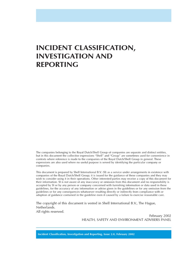Incident Classification and Reporting | PDF | Independent Contractor | Risk