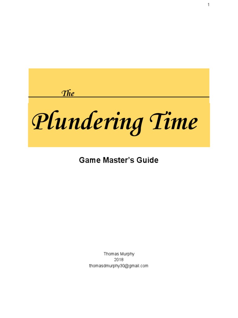 The Plundering Time RP GM Guide | PDF | Musket | Maryland