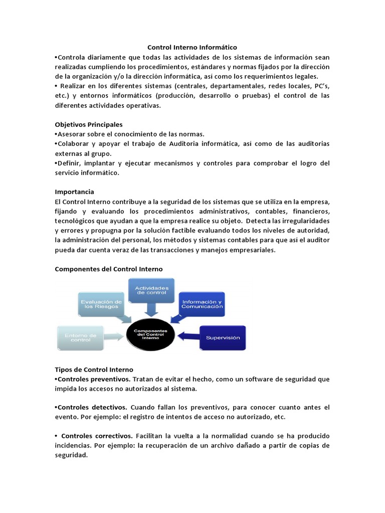 Control Interno Informático | PDF | Riesgo | La seguridad informática