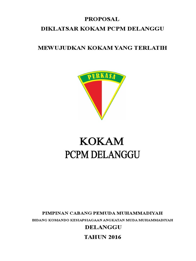 Proposal Diklat KOKAM PCPM Delanggu 2016 | PDF