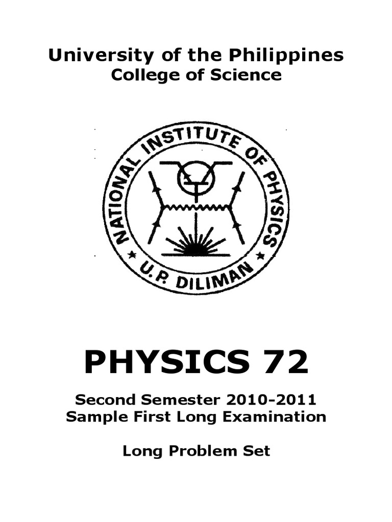 Physics 72 Sample 1st LE PDF | PDF | Capacitor | Electromagnetism