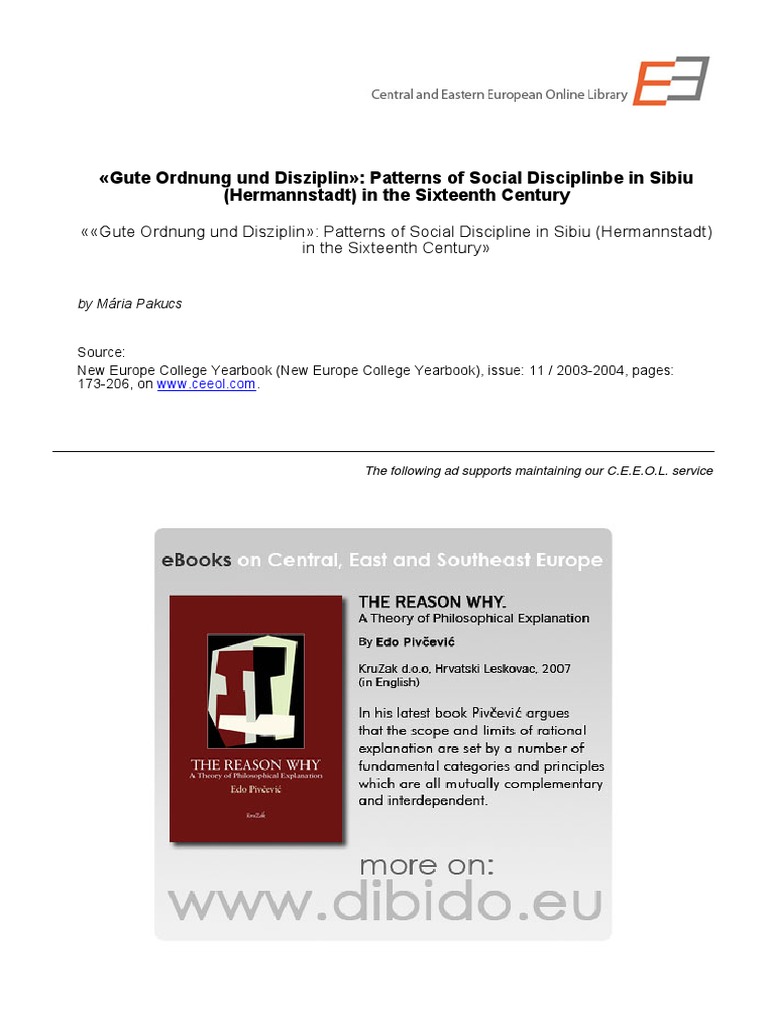 Gute Ordnung Und Disziplin Patterns of PDF | PDF | Marriage | Guild