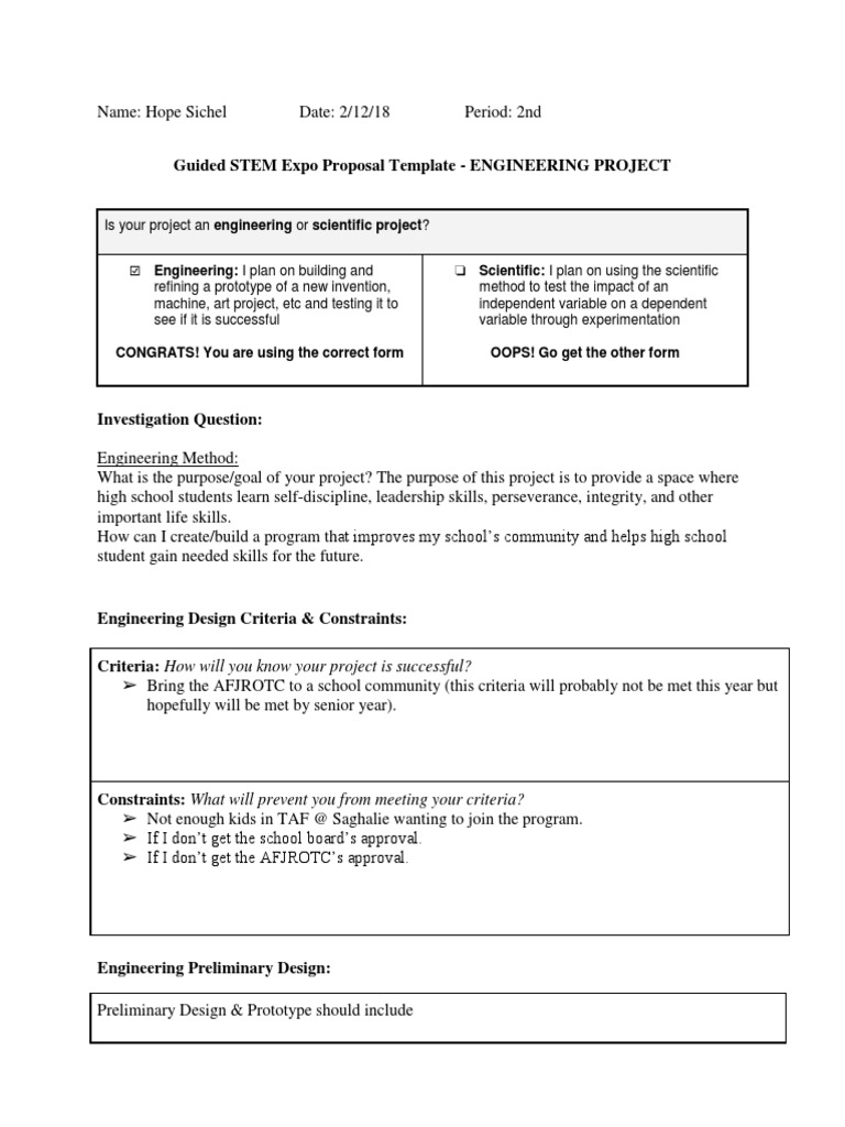 Stem Expo 2017-2018 Proposal | PDF | Design | Data