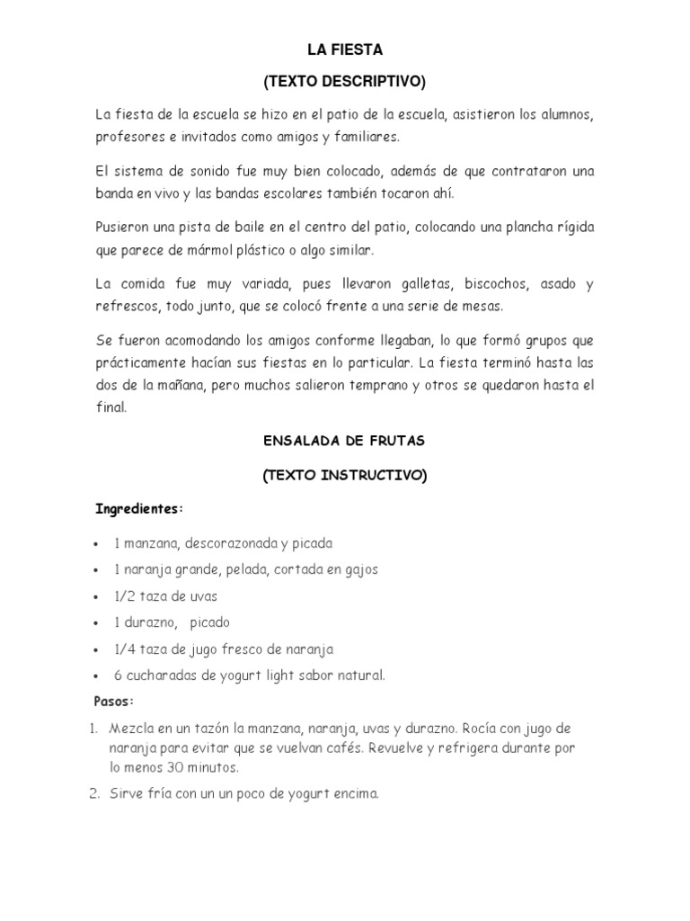 La Fiesta | PDF | Ocio