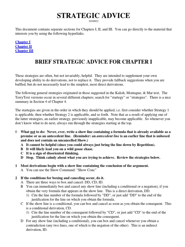 Logic 2010 Advice | PDF | Contradiction | Argument