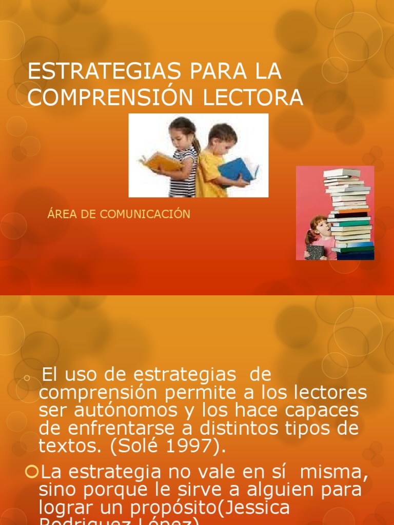Estrategias para La Comprensión Lectora Ifd Una | PDF | Lectura ...
