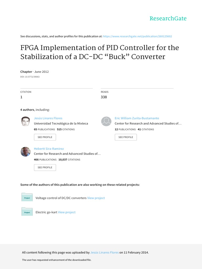 InTech-Fpga Implementation of Pid Controller For The Stabilization of A DC DC Buck Converter ...