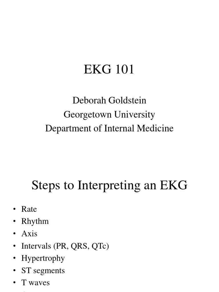 EKG Interpretation Guide: The 10 Key Steps for Reading EKGs | PDF ...