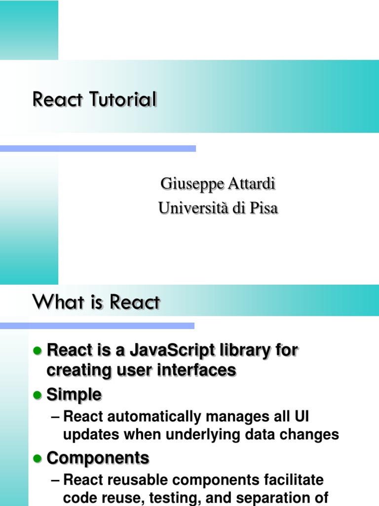 Introduccion A REACT - Js | PDF | Model–View–Controller | Document Object Model