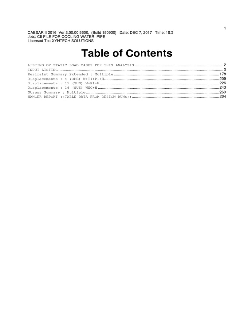 CAESAR II Input Echo and Output | PDF | Machines | Applied And ...