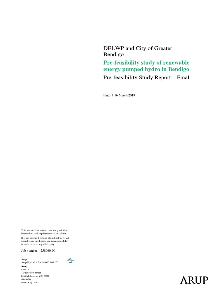 Pre-Feasibility Study Report | PDF | Hydroelectricity | Electric Power ...