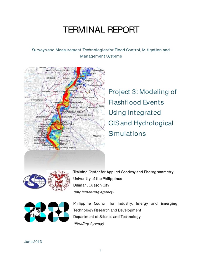 Uptcagp Smtfcmms Project-3 Terminal Report Lowres PDF | PDF | Flood | Lidar