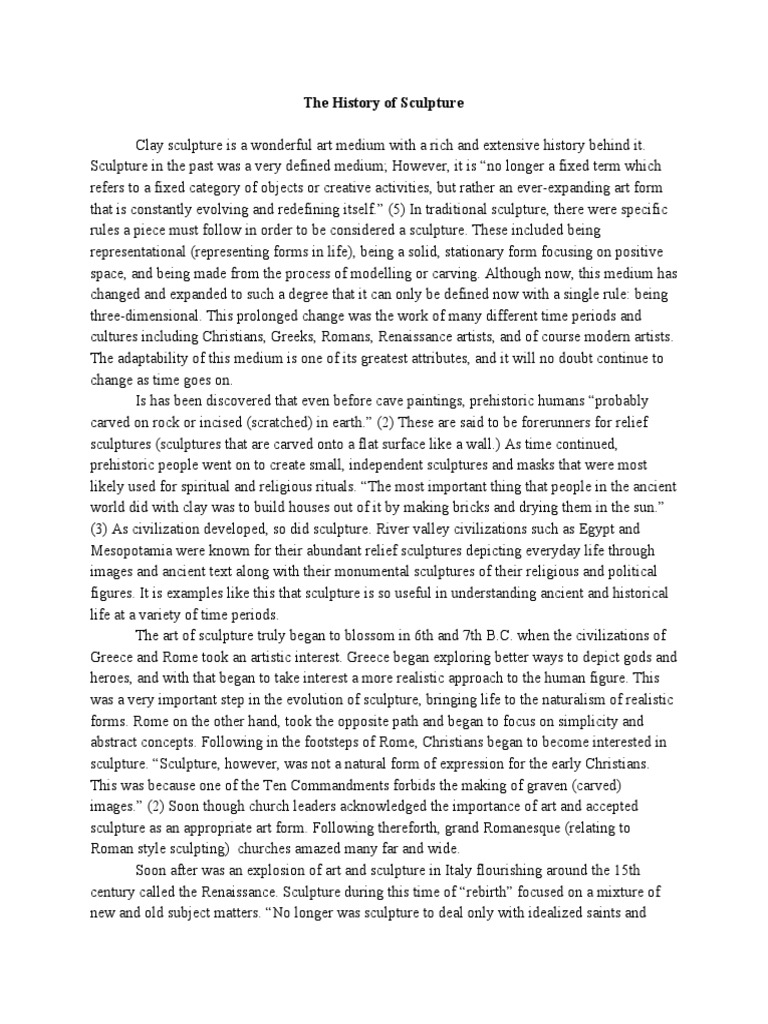 Evolution of Sculpture Through History | PDF | Sculpture | Realism (Arts)