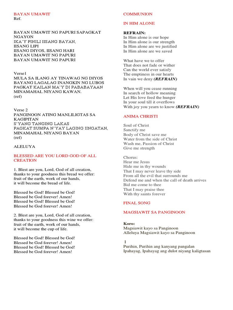 Bayan Umawit | Religious Belief And Doctrine | Religious Behaviour And ...