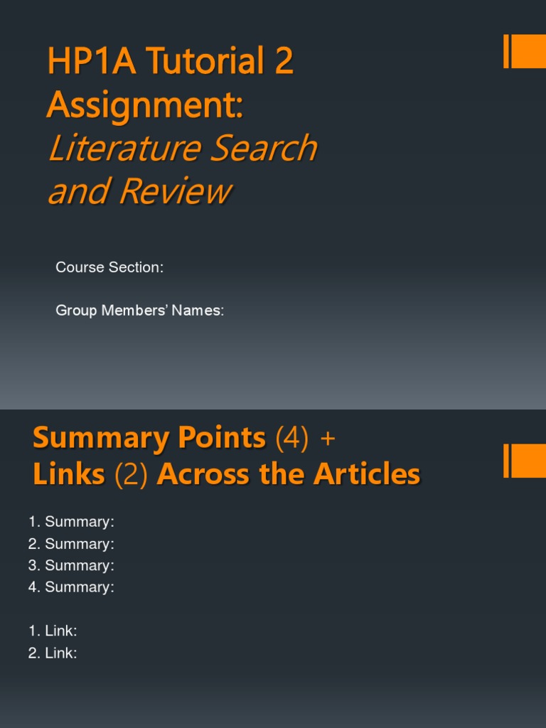 Tutorial 2 - Assignment PPT Template | PDF