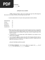 Affidavit of Self-Accident by Cyril Arnesto | PDF