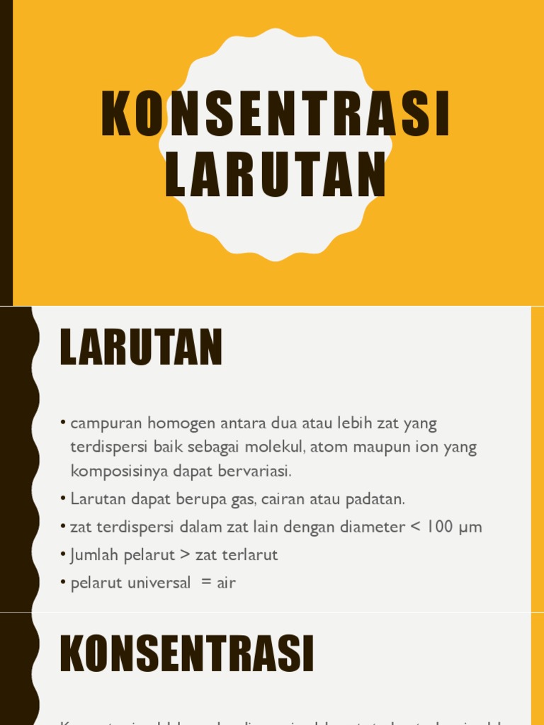 Konsentrasi Larutan | PDF