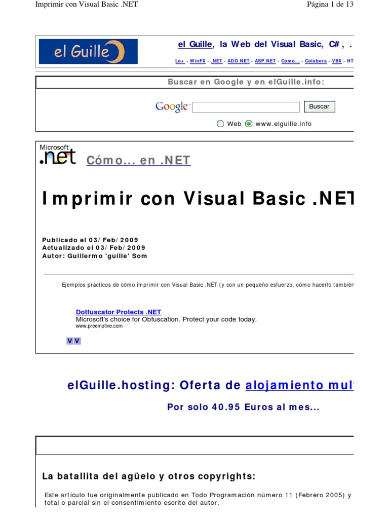 El Guille | PDF | Impresora (Computación) | Básico