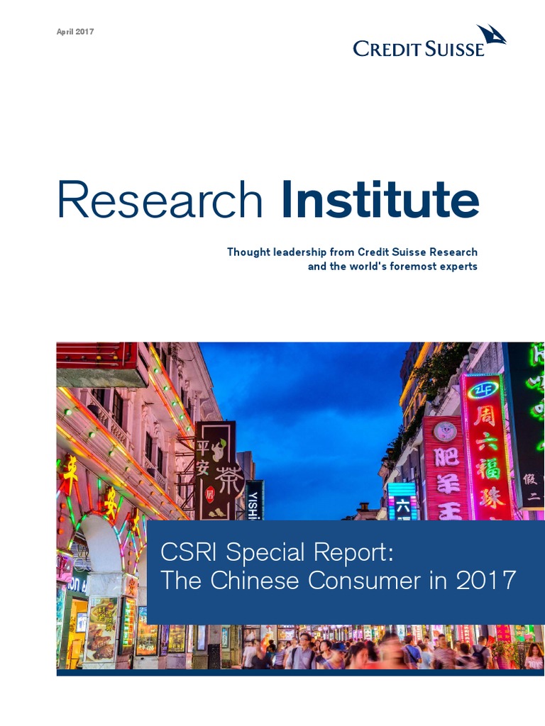 The Chinese Consumer 2017 | PDF | China | World Politics