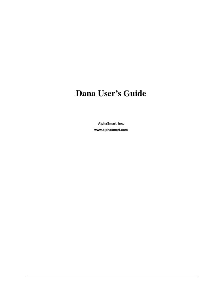Dana User's Guide | PDF | Computer Keyboard | Computing