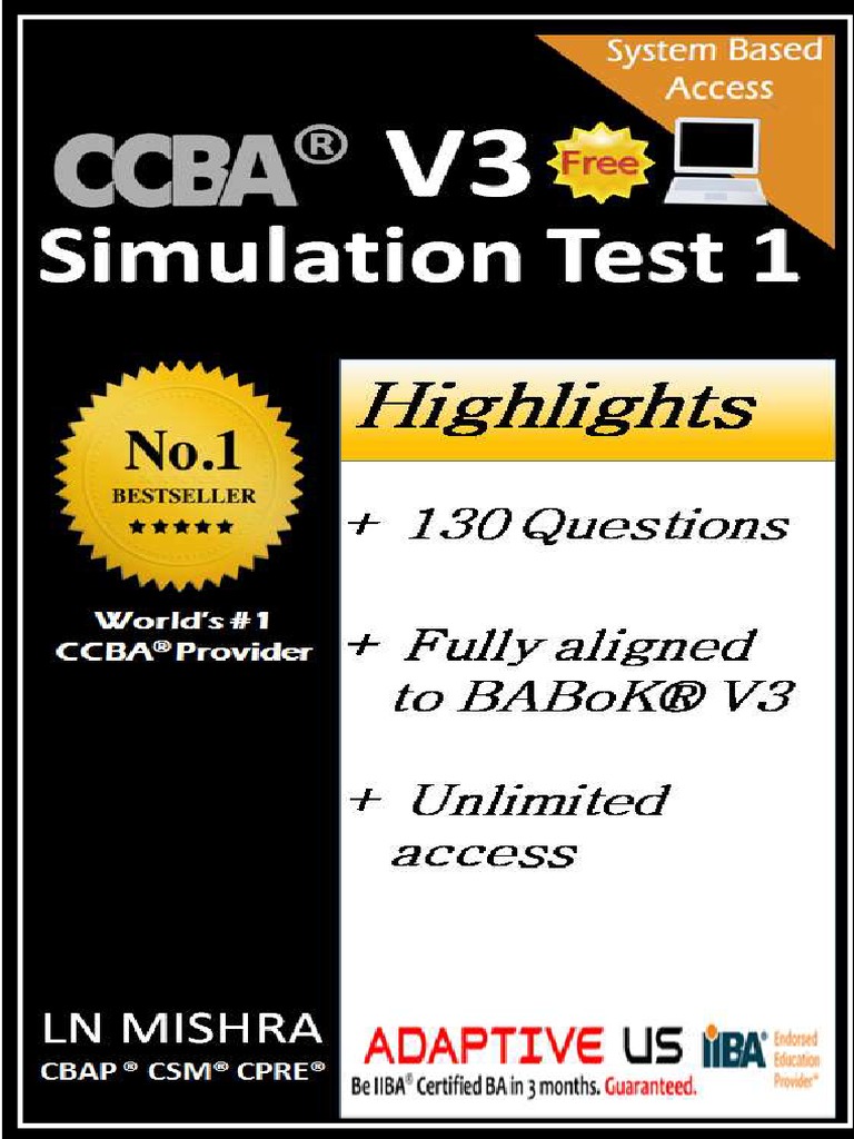 Free CCBA Simulation Questions Set 01 | PDF | Business Analysis | Test ...