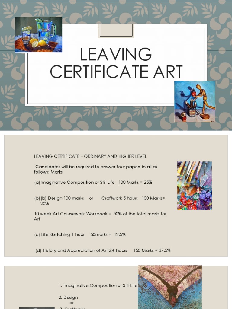 Leaving Certificate Art Overview | PDF | Design | Crafts
