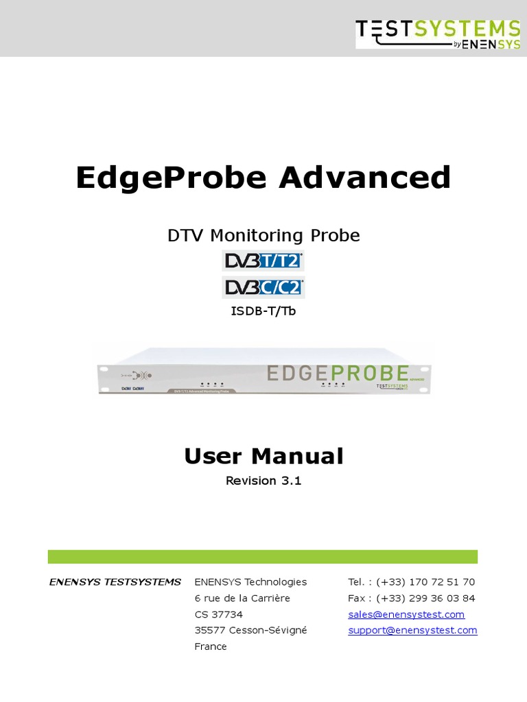 EdgeProbe Advanced Users Manual 3 1 | PDF | Ip Address | Graphical User Interfaces