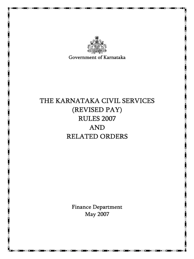 KCSR Rules PDF | PDF | Civil Service | Employment