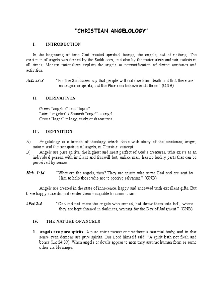 Christian Angelology | PDF | Michael (Archangel) | Angel