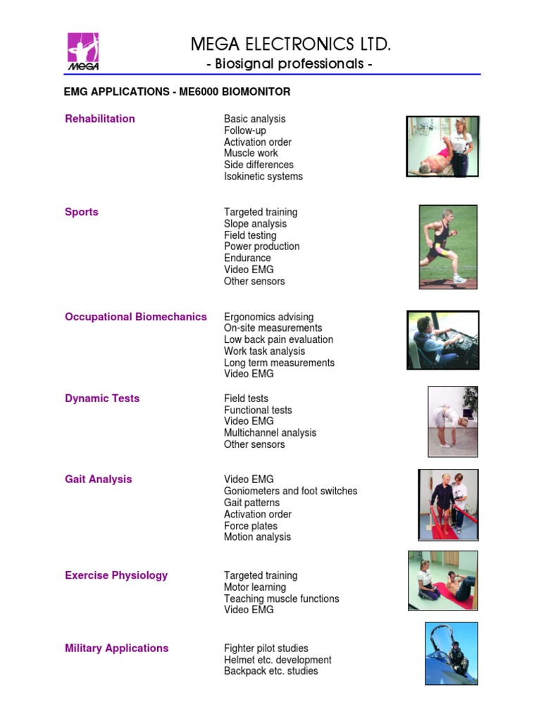 Me6000 Application | PDF | Electromyography | Nervous System