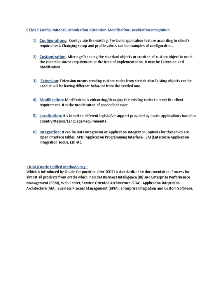 CEMLI For Implementation Process | PDF | Computers