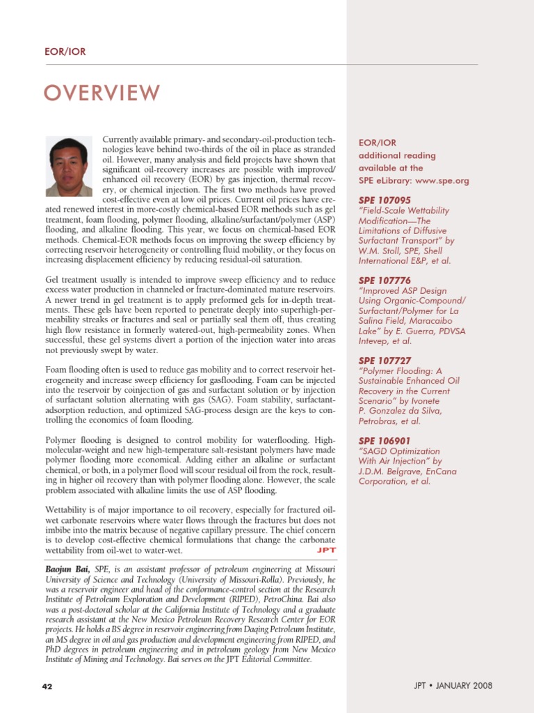 EOR Vs IOR PDF | PDF | Enhanced Oil Recovery | Petroleum
