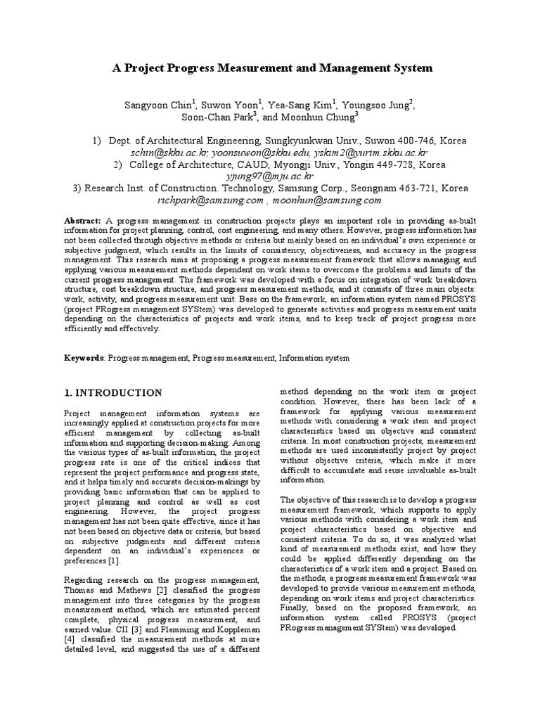 EPC Progress Measurement System | PDF | Measurement | Business