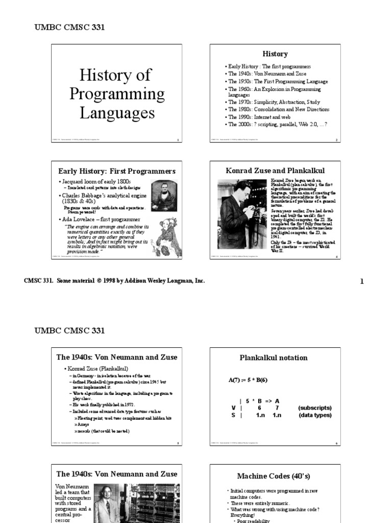 History of Programming Language | PDF | Basic | Programming Language