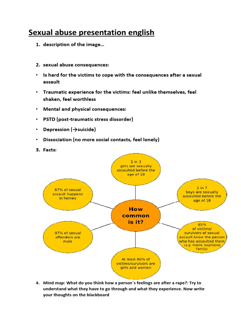 Sexual Abuse Presentation English: 1. Description of The Image | PDF