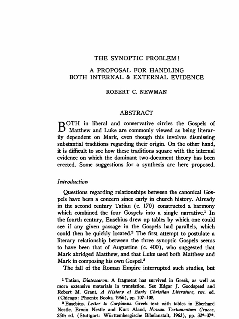 Internal and External Evidence 21 Pages | PDF | Gospels | Saint Peter