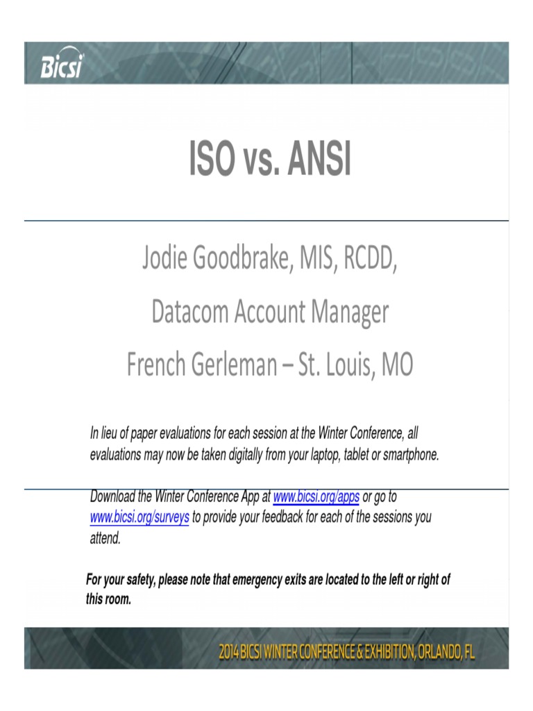 ISO Vs ANSI | PDF | Telecommunications | Electronics