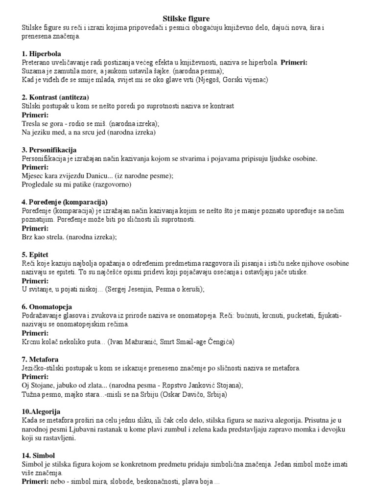 Stilske Figure | PDF