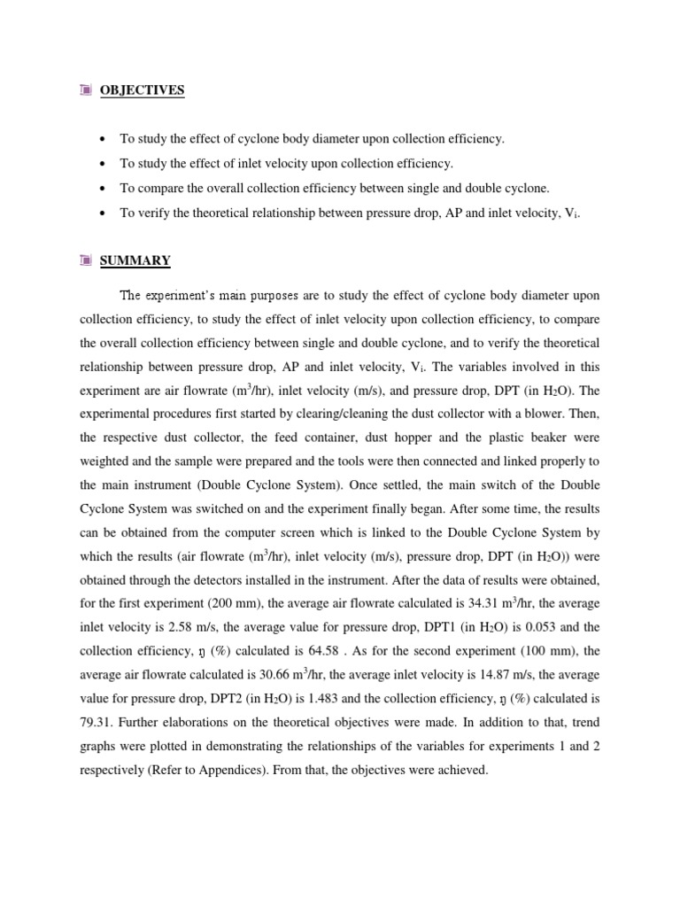 LR Double Cyclone System | PDF | Chemical Engineering | Physical Sciences