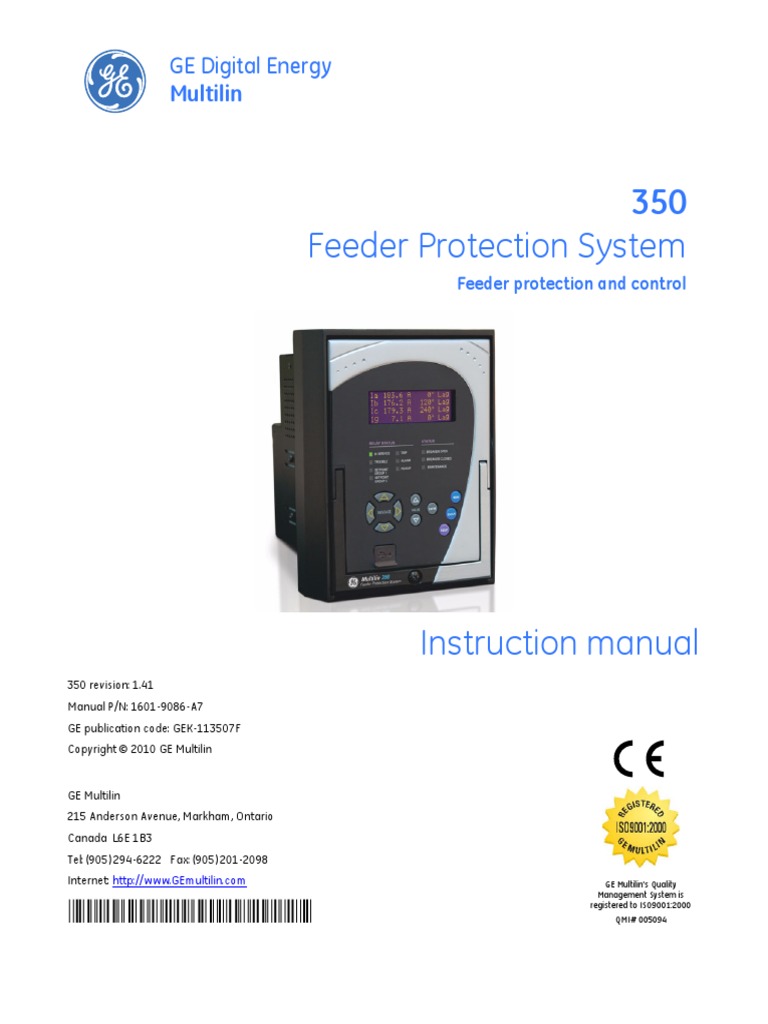 SR 350 PDF | PDF | Relay | Sampling (Signal Processing)