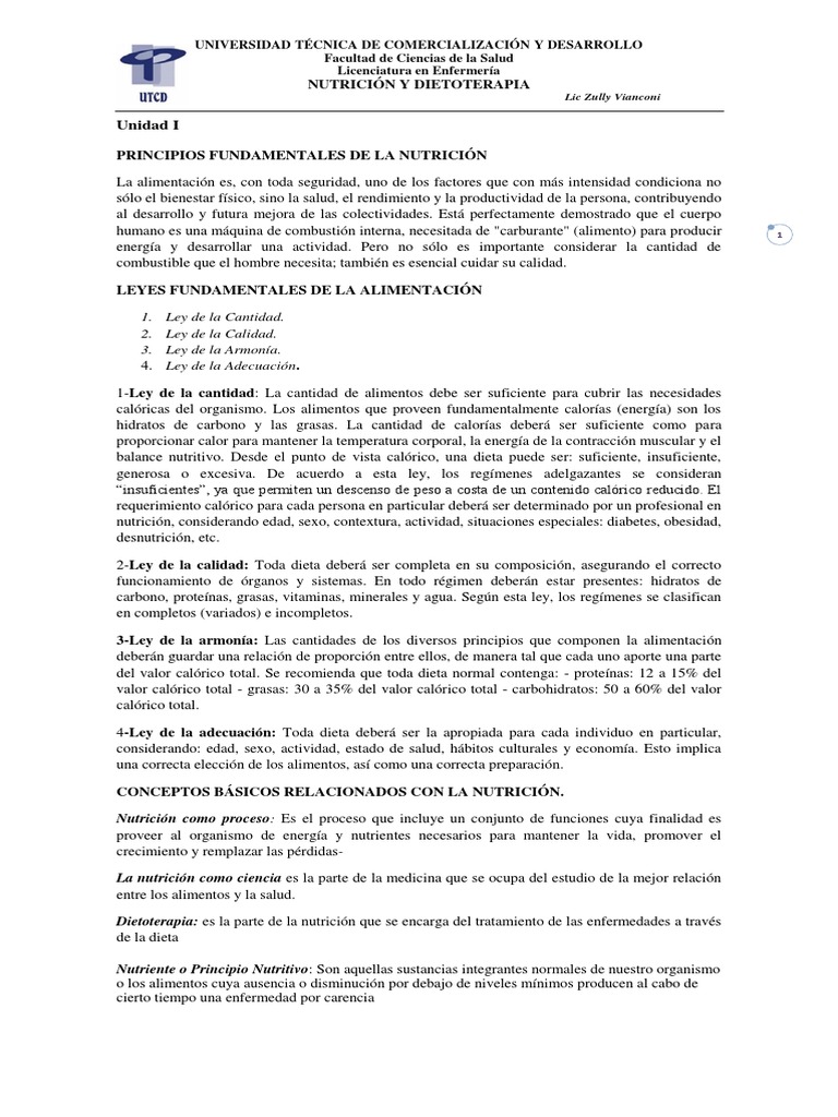 Nutrición y Dietoterapia. Completo | PDF | Amamantamiento | Alimentos