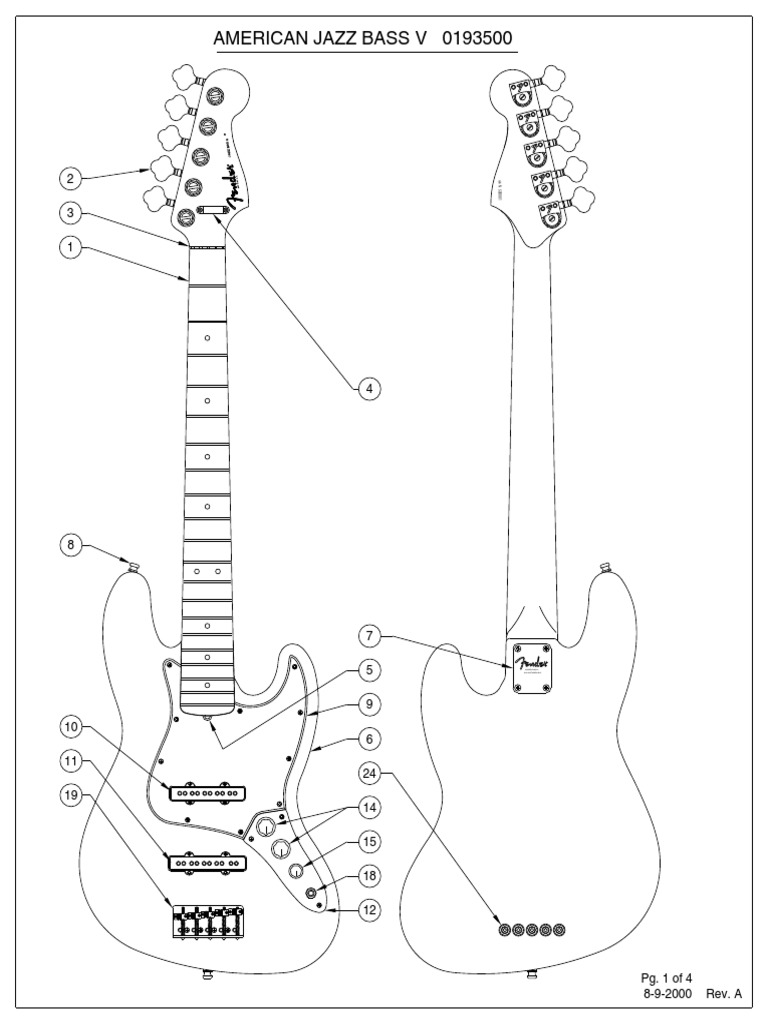 American Jazz Bass V Assembly Guide | PDF